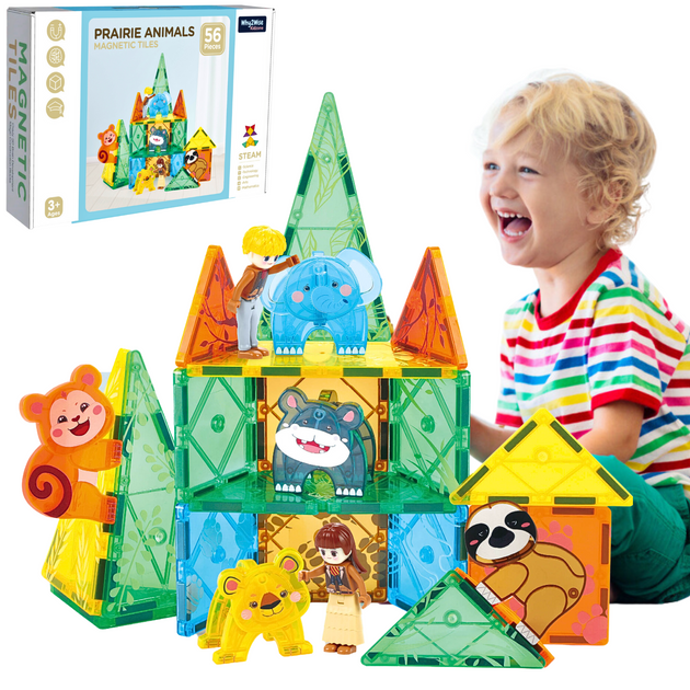 Magnetic Tiles Paririe Animals | Why2Wise